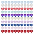 200Pcs 10 Colors Transparent Spray Painted Glass Beads Heart Mixed ...