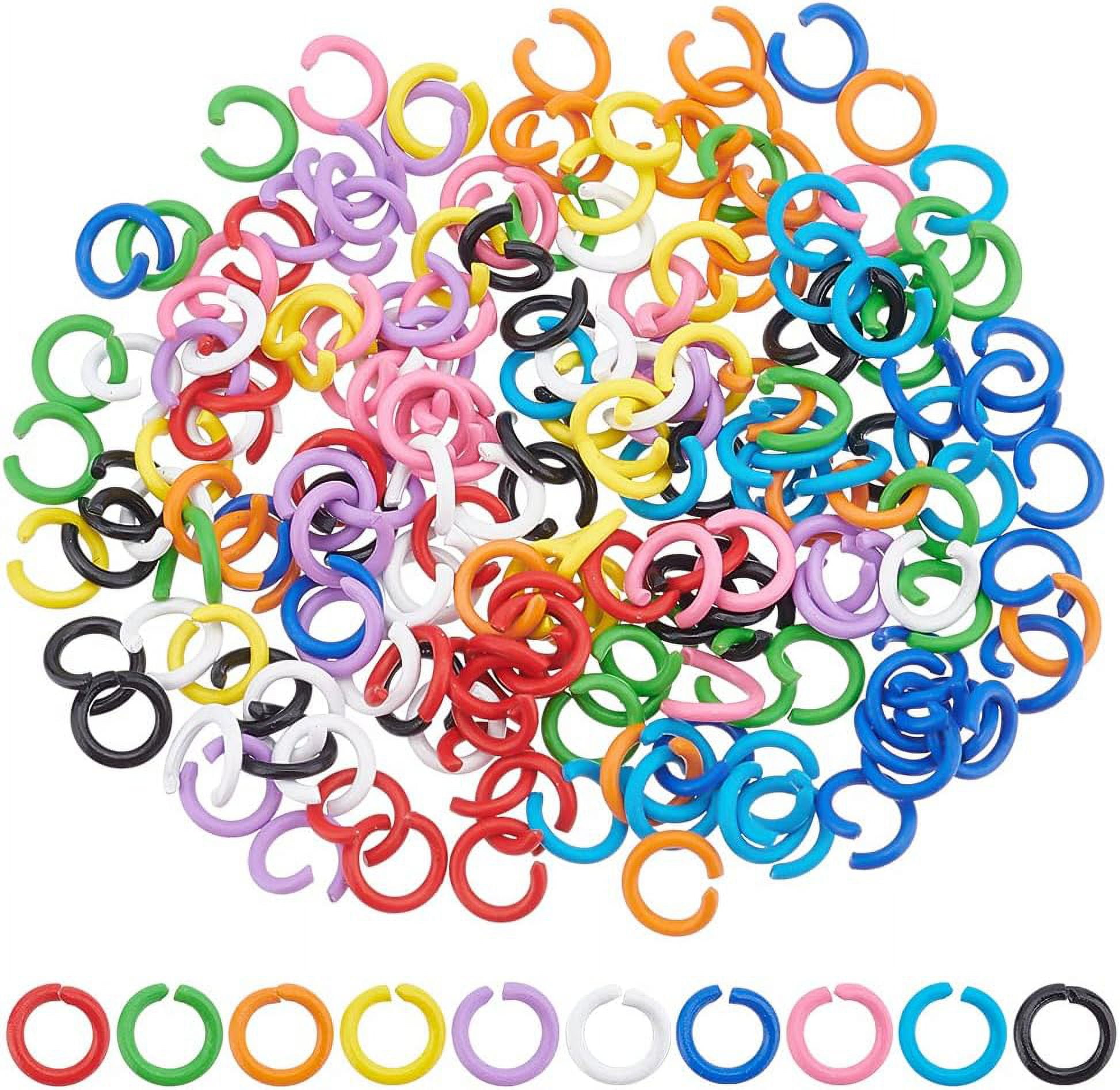 200Pcs 10 Colors Zinc Alloy Open Jump Rings Baking Paint Round Mixed ...