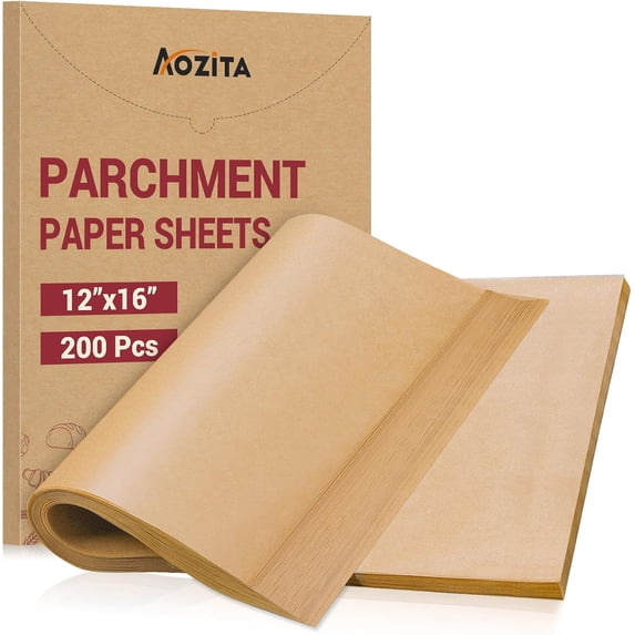 200Pcs 12x16 Inch Unbleached Parchment Paper Sheets for Baking, Pre-Cut ...