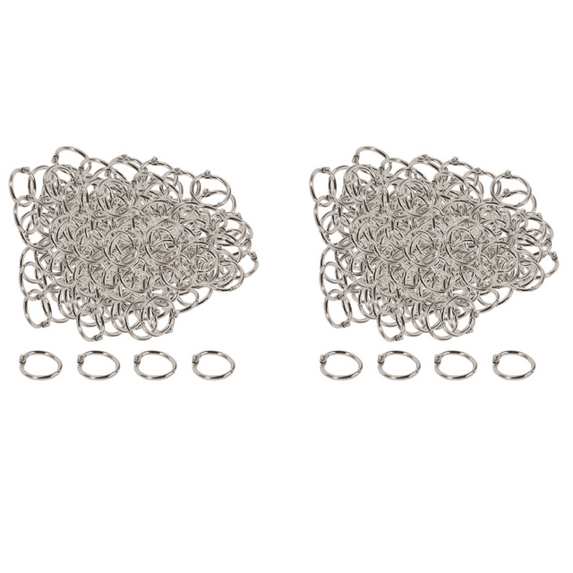 200Pcs 19mm Loose Leaf Binder Rings Key Rings Book Rings Binder Rings ...