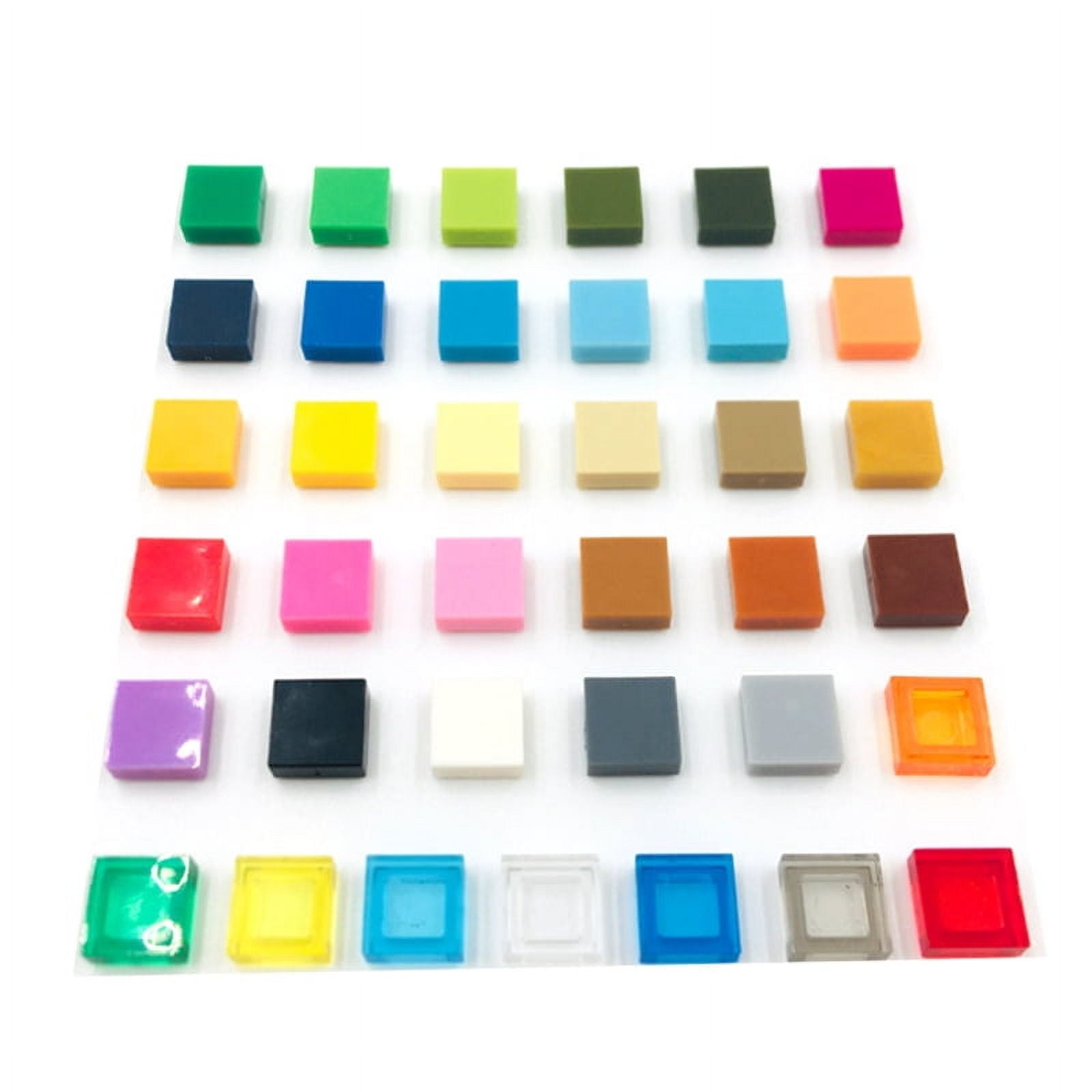 200Pcs 1x1 Flat Tile Smooth Building Blocks Bulk Accessories MOC Bricks ...