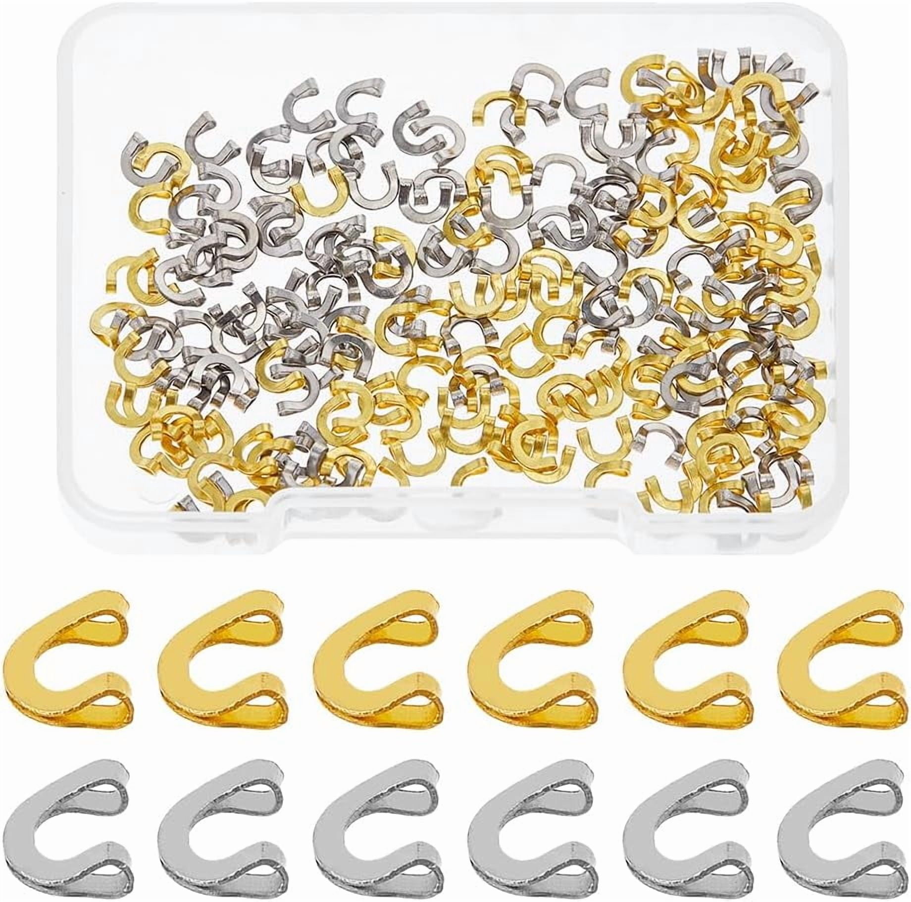 200Pcs 2 Colors Fishing Clevis U-Shaped Brass Links Freshwater Inline ...