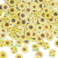 200Pcs 2-Hole Printed Wooden Buttons Flat Round with Pattern Mixed ...