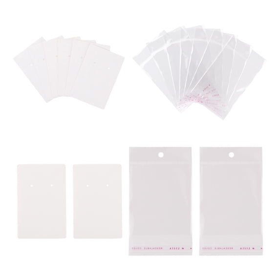 200Pcs 2 Style Cardboard Display Cards and OPP Cellophane Bags for ...