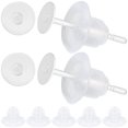 200Pcs 304 Stainless Steel Stud Earring Findings Flat Round 200Pcs ...