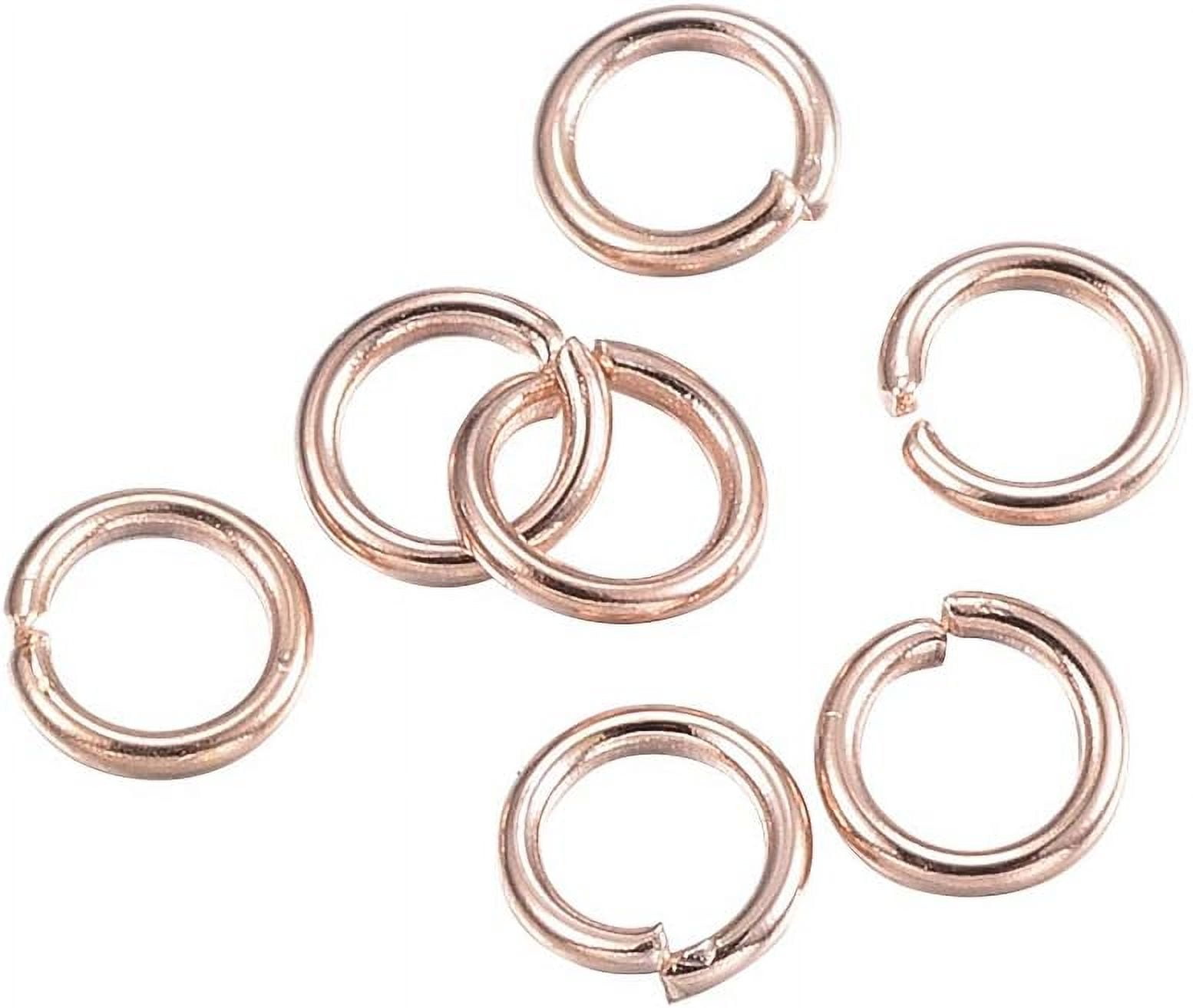 200Pcs 4.5mm Rose Golden Stainless Steel Jump Rings Open Jump Rings ...