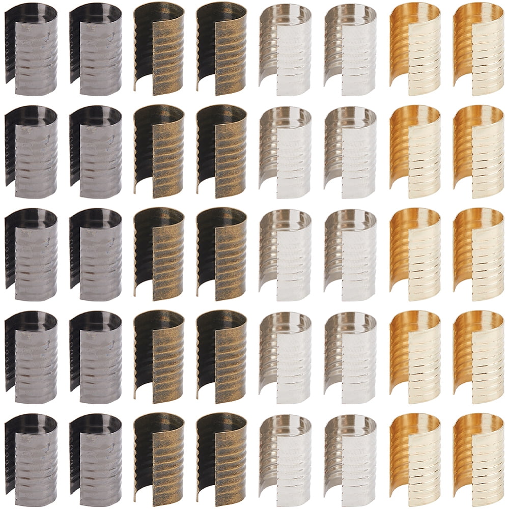 200Pcs 4 Colors Iron Tassel End Cord Column Mixed Color 14x8.5mm 50pcs ...