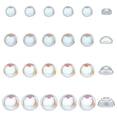 200Pcs 4 Style Transparent Glass Cabochons AB Color Plated Half Round ...