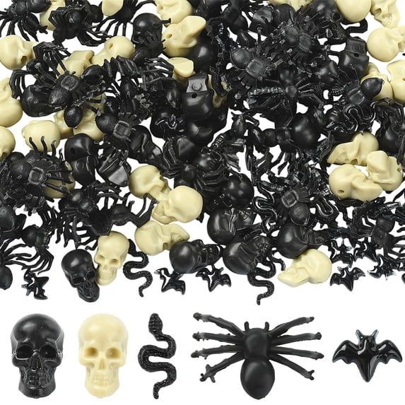 200Pcs 5 Styles Miniatures Mini Figurines Holiday Autumn Festival Heads ...