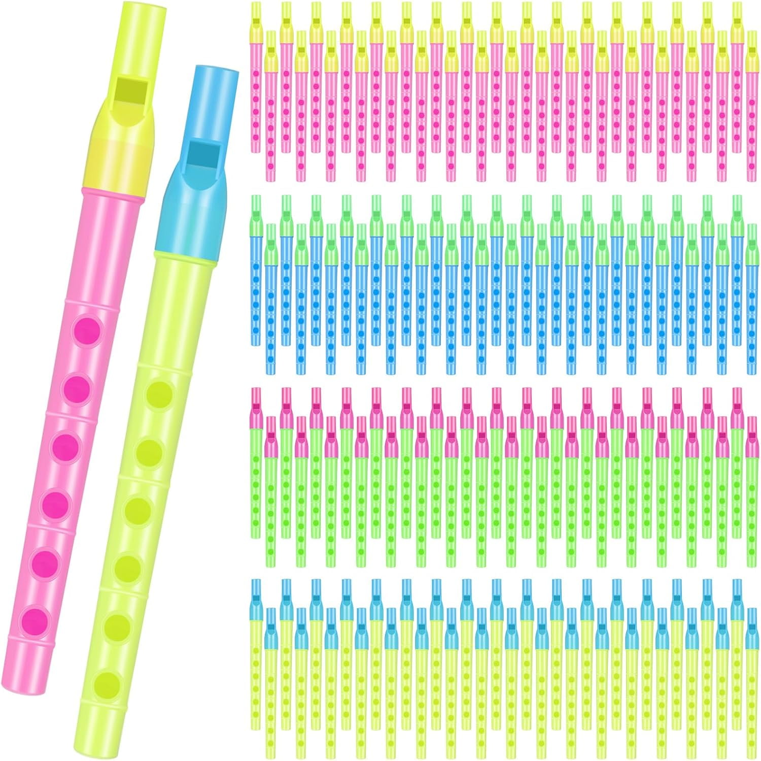 200Pcs 6.3 Inches Soprano Recorder Bulk 6 Hole Plastic Recorders for ...