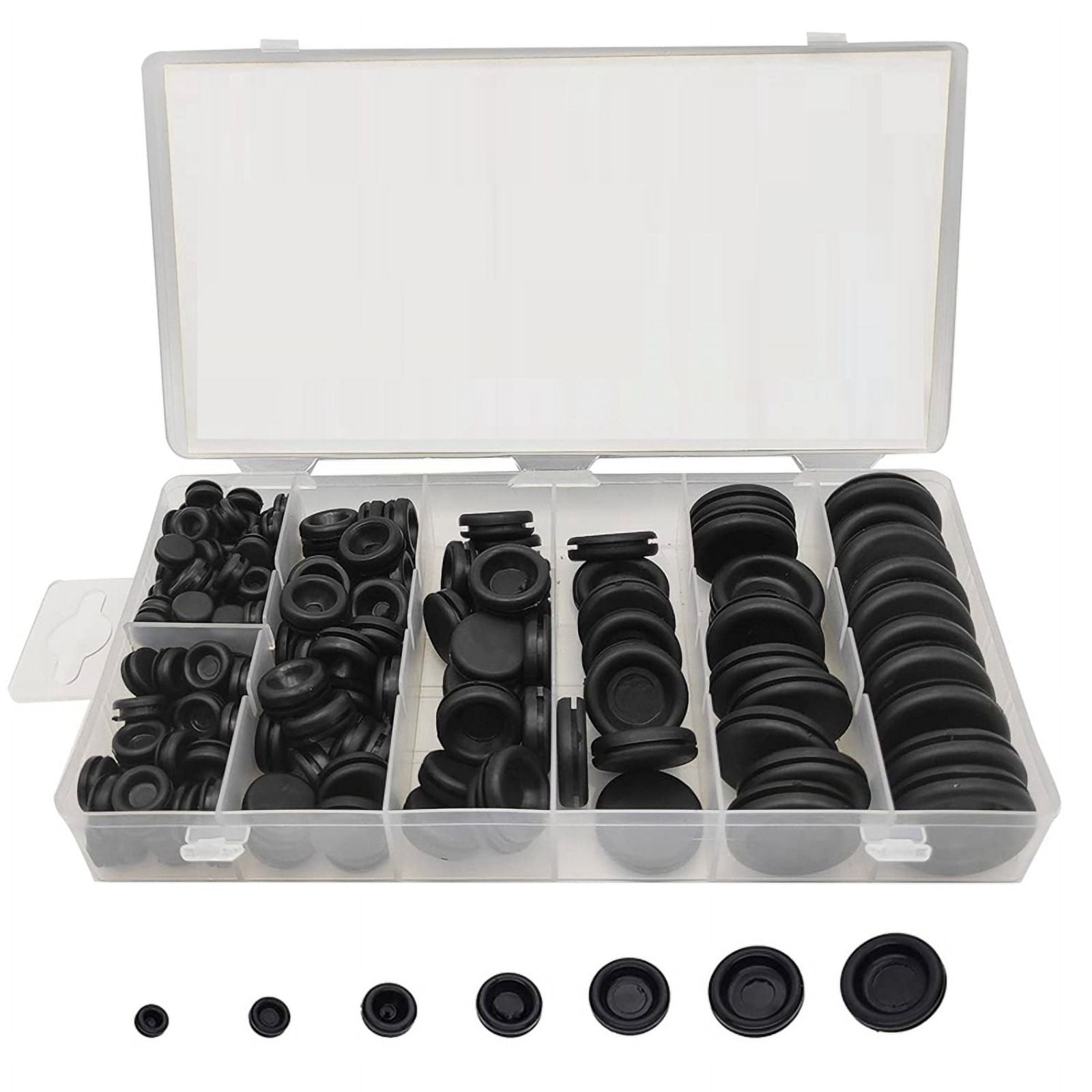 200Pcs 7Sizes Rubber Grommet Assortment Kit - Walmart.com