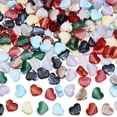 200Pcs Acrylic Beads Imitation Gemstone Beads Heart Two Tone Mixed ...