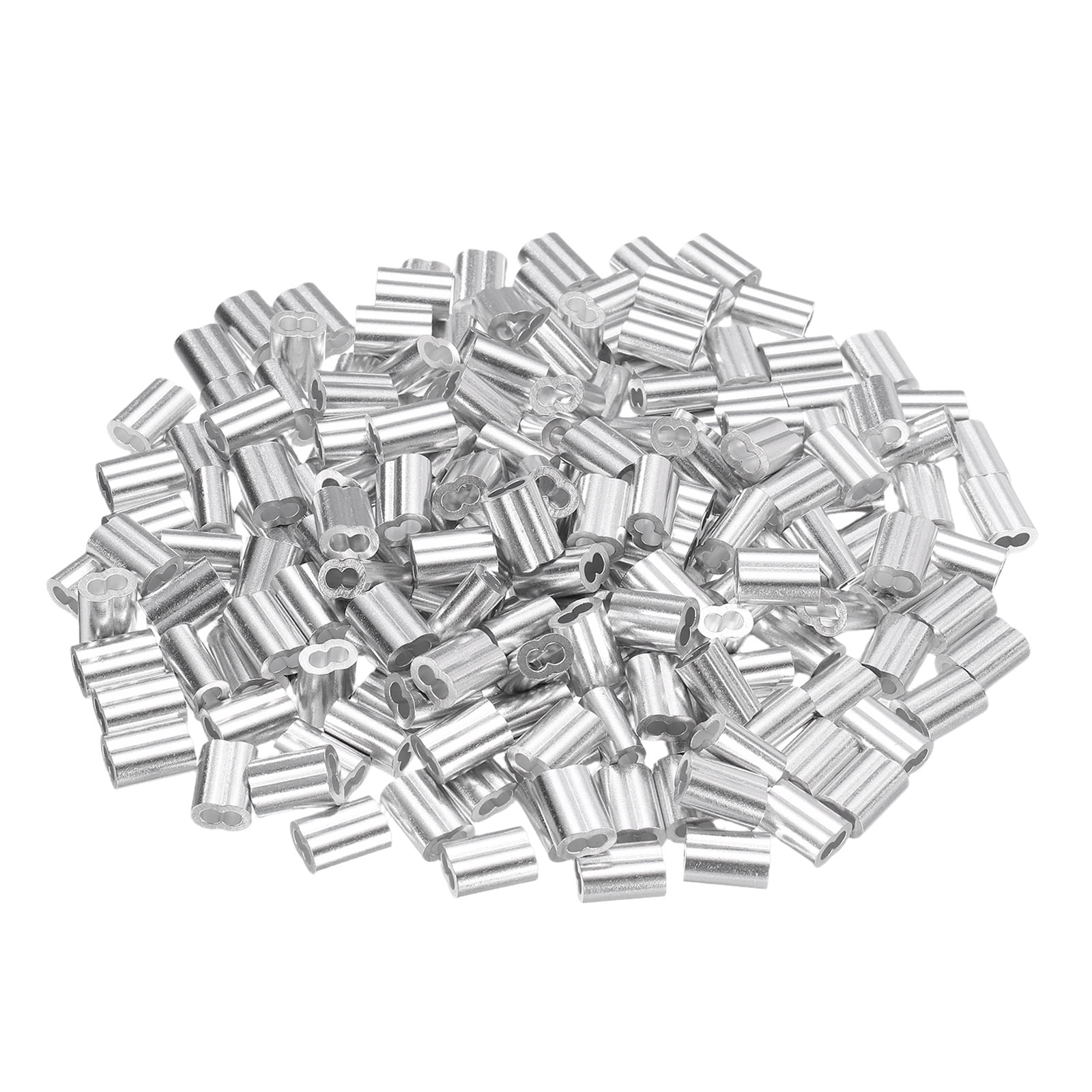 200Pcs Aluminum Crimping Loop Sleeve for 1/8" Diameter Wire Rope ...