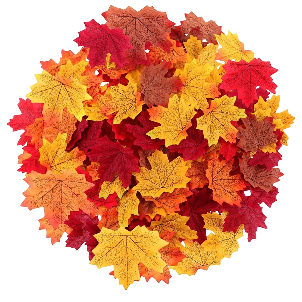 200Pcs Artificial Maple Leaves Thanksgiving Autumn Leaves Wedding Party ...