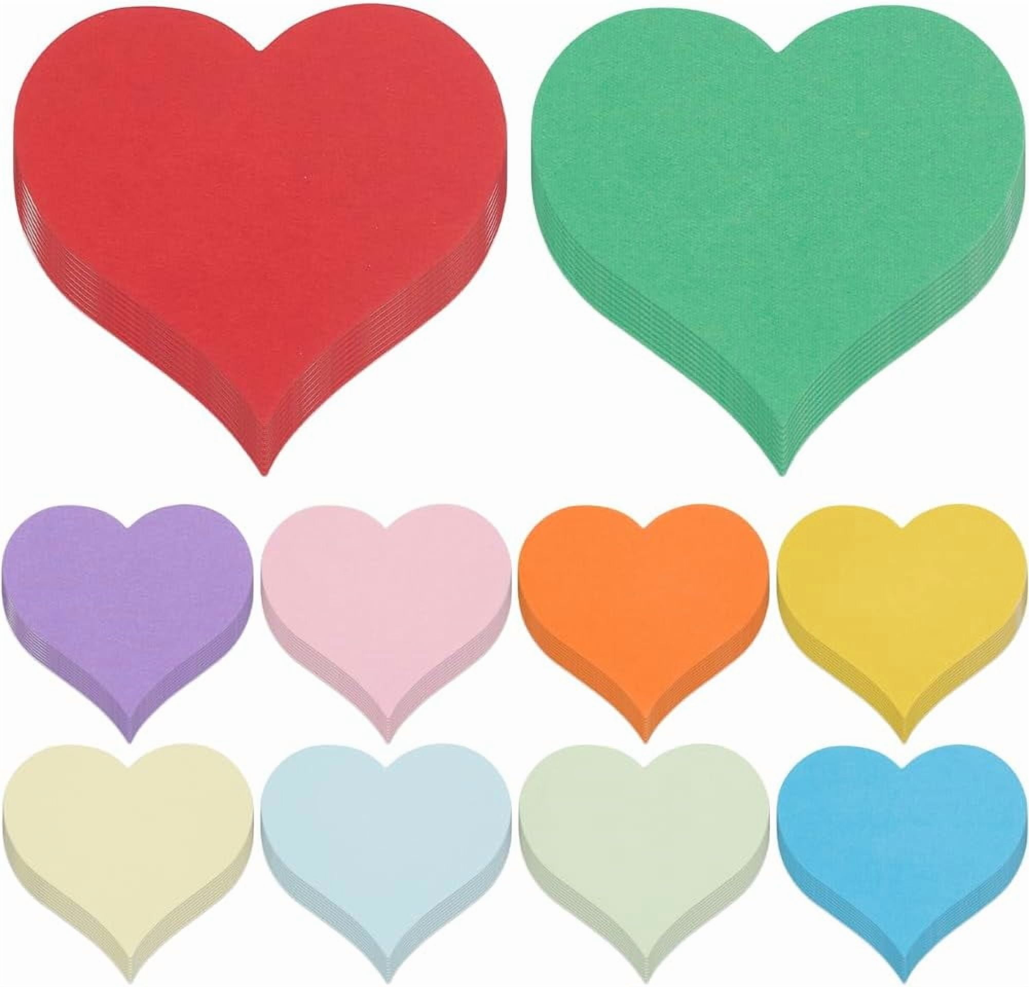 200Pcs Assorted Color Small Heart Paper Cutouts Valentine's Day Hearts ...