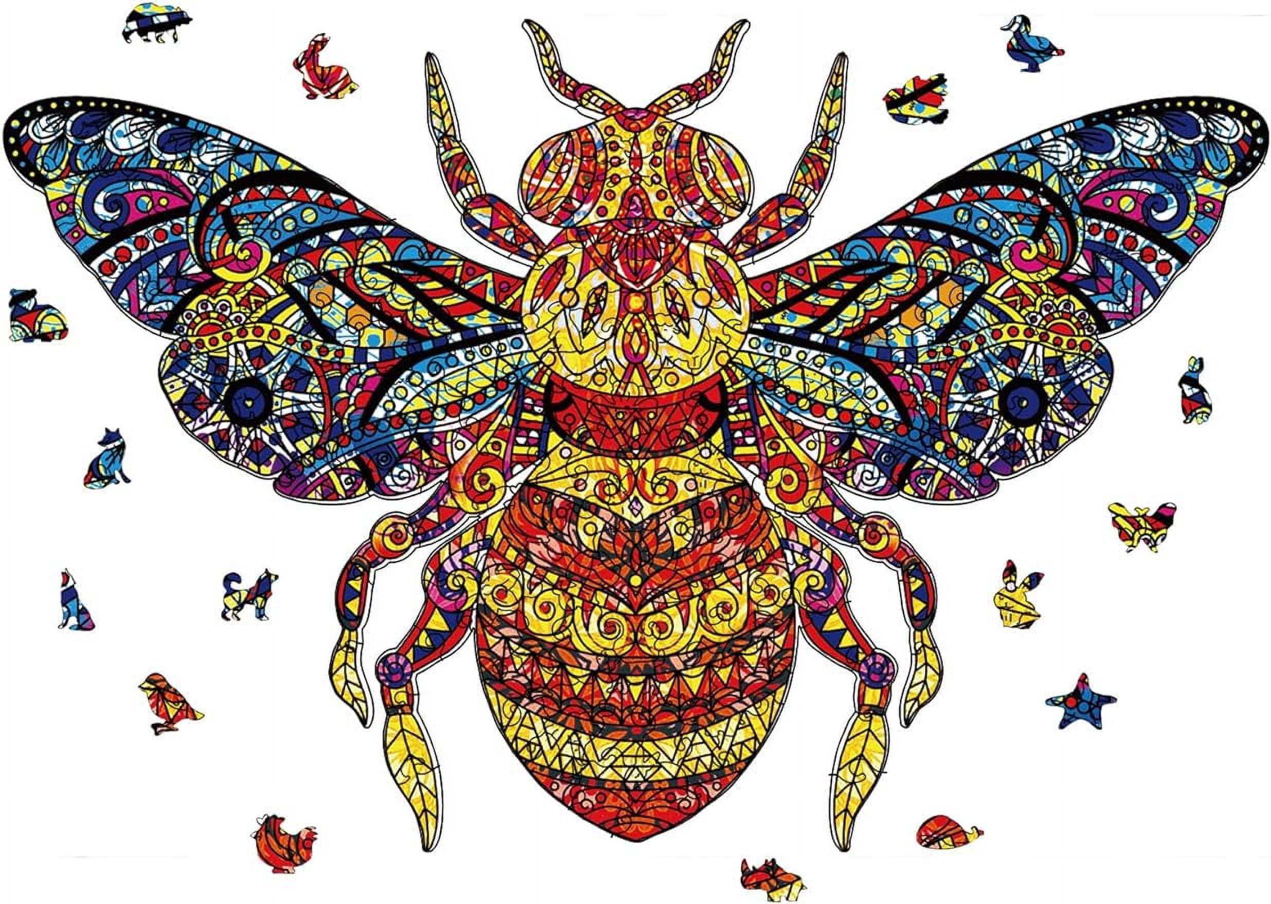 200Pcs Bee Wooden Jigsaw Puzzles for Adults 40x26.4cm/16x10.56in Bees ...