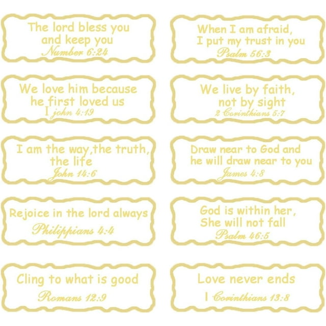 200Pcs Bible Verse Gold Foil Stickers Jesus Faith Stickers Christian ...