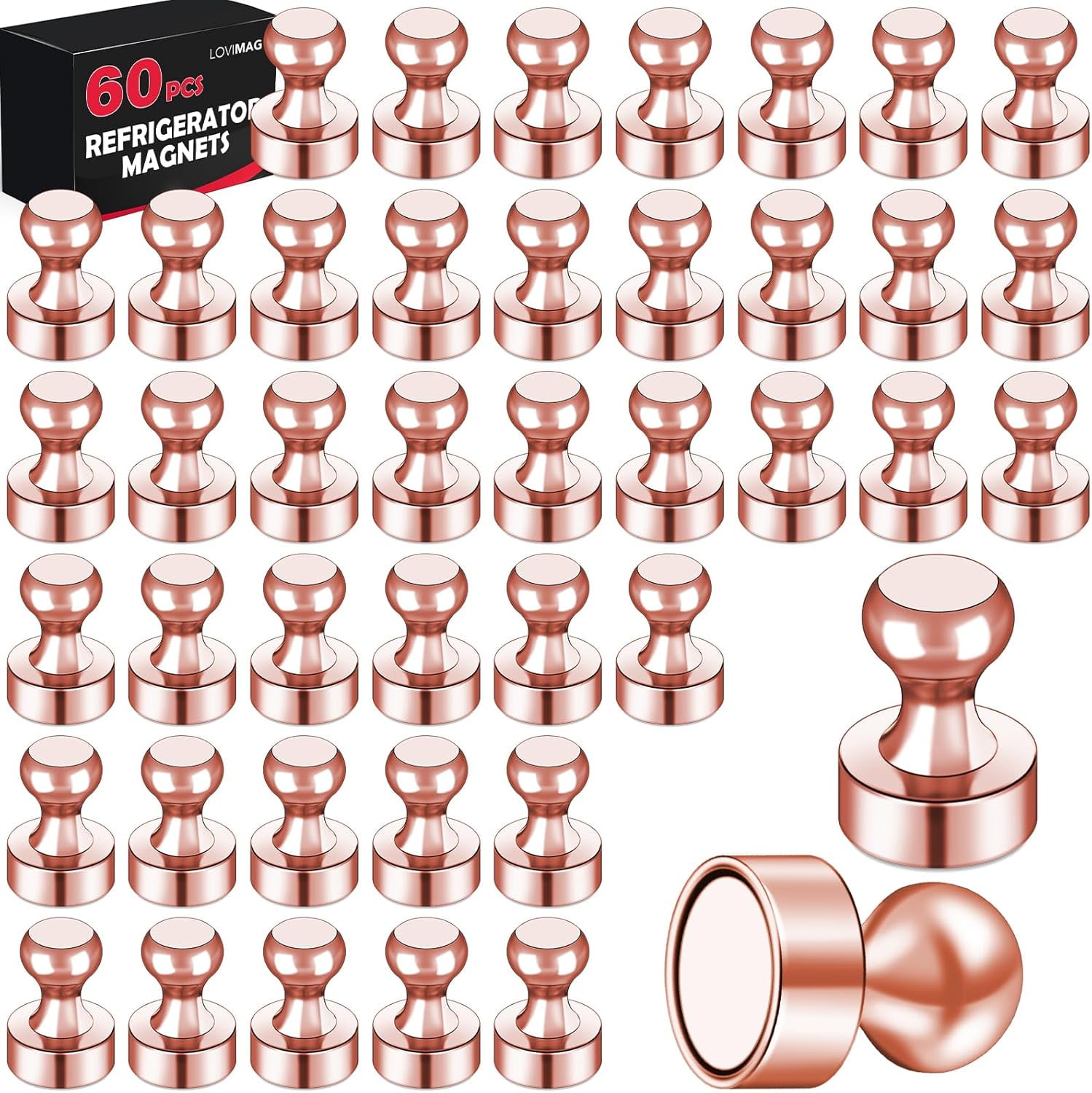 200Pcs Black Fridge Magnets - Small and Strong Magnets for Whiteboard ...