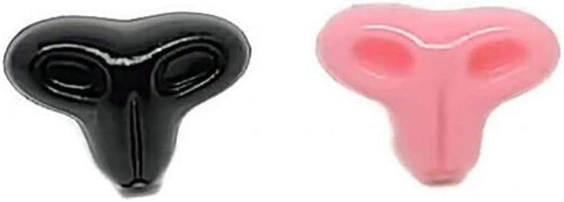 200Pcs (Black and Pink) Plush Cartoon Animal Nose Crafts Plastic ...