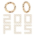 200Pcs Brass Open Jump Rings Long-Lasting Plated Twisted Round Real 18K ...