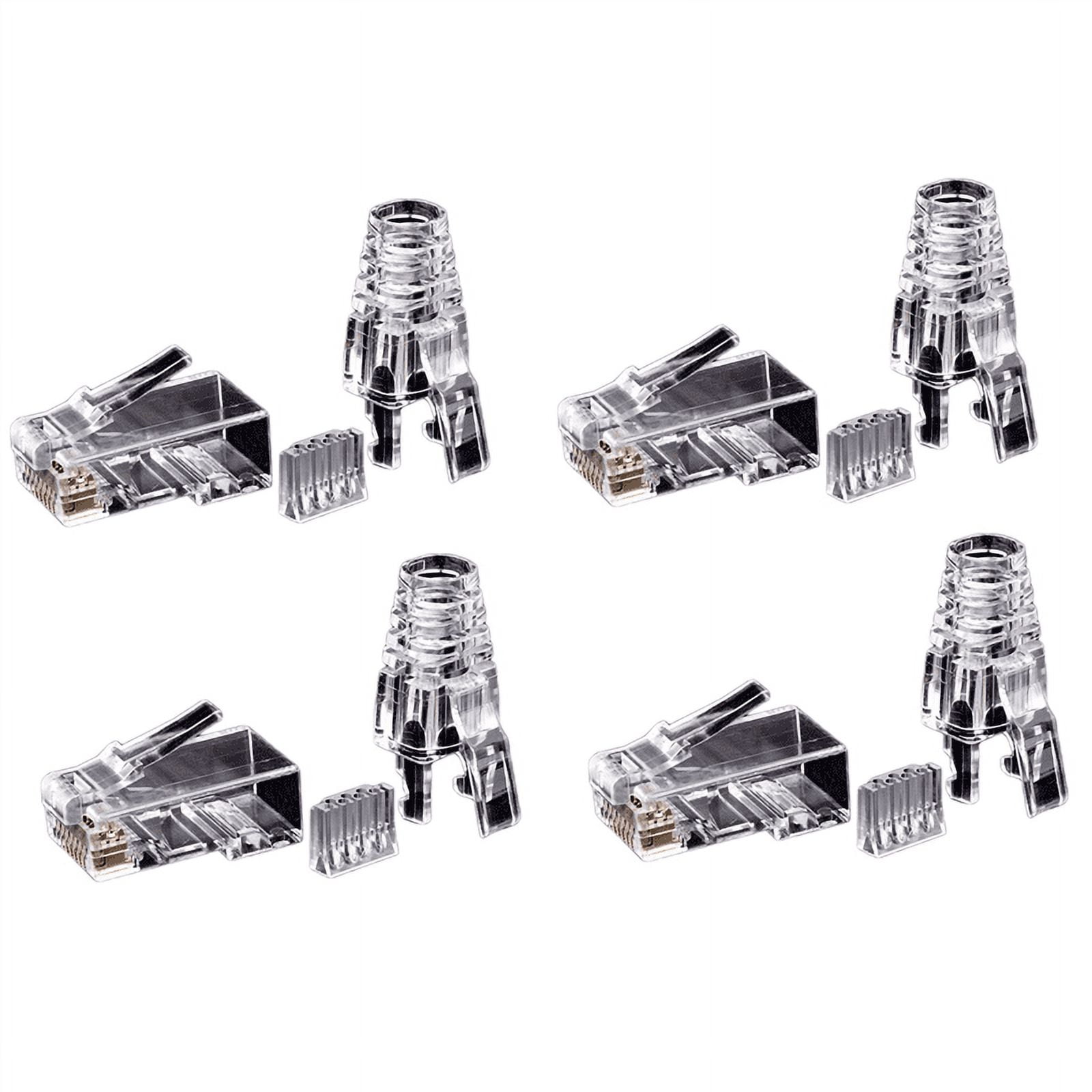 200Pcs Cat6 RJ45 Connector UTP Cable Ethernet Jack 8P8C Network CAT 6 ...