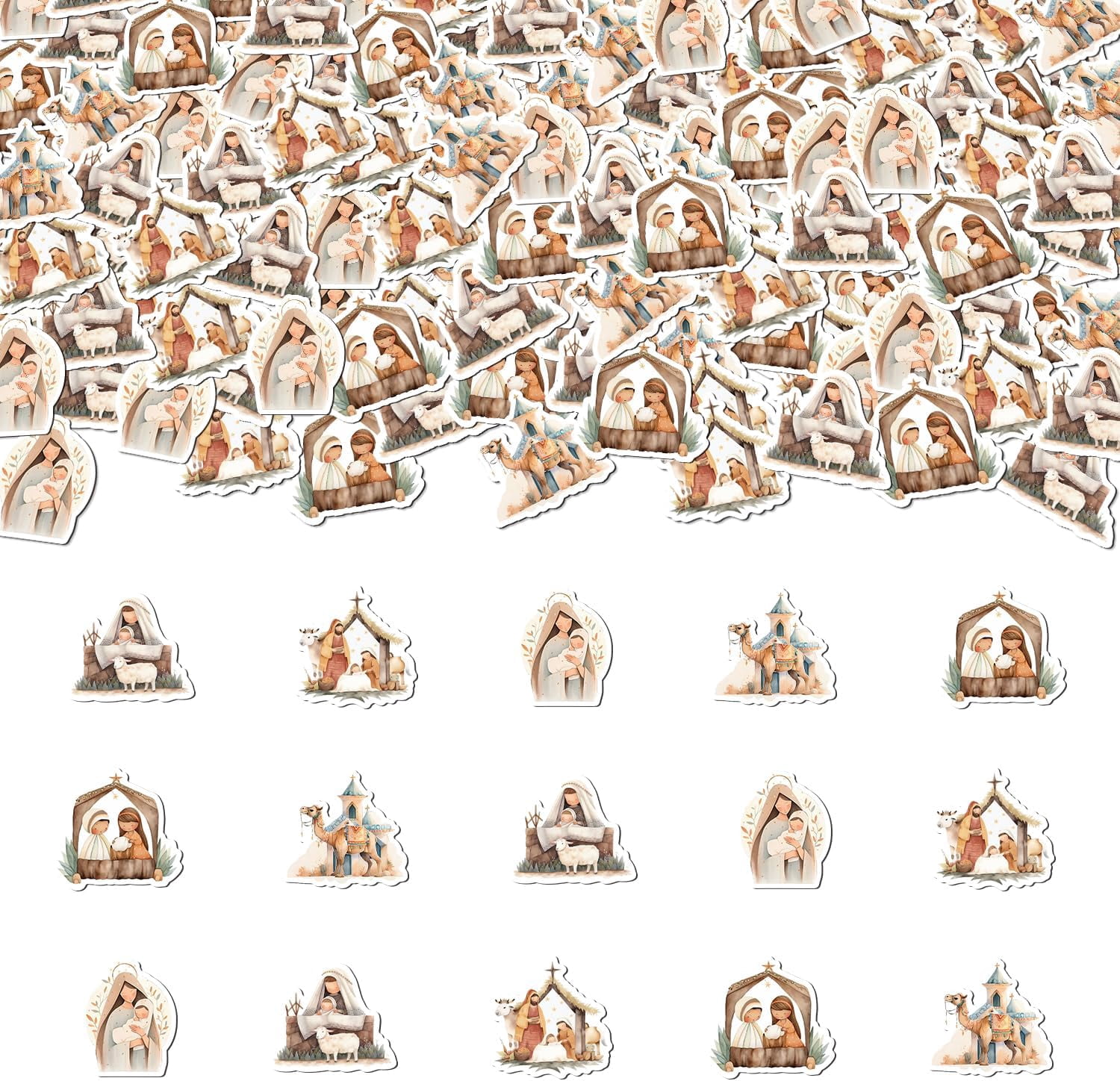 200Pcs Christmas Nativity Theme Confetti Religious Holy Nativity Table ...