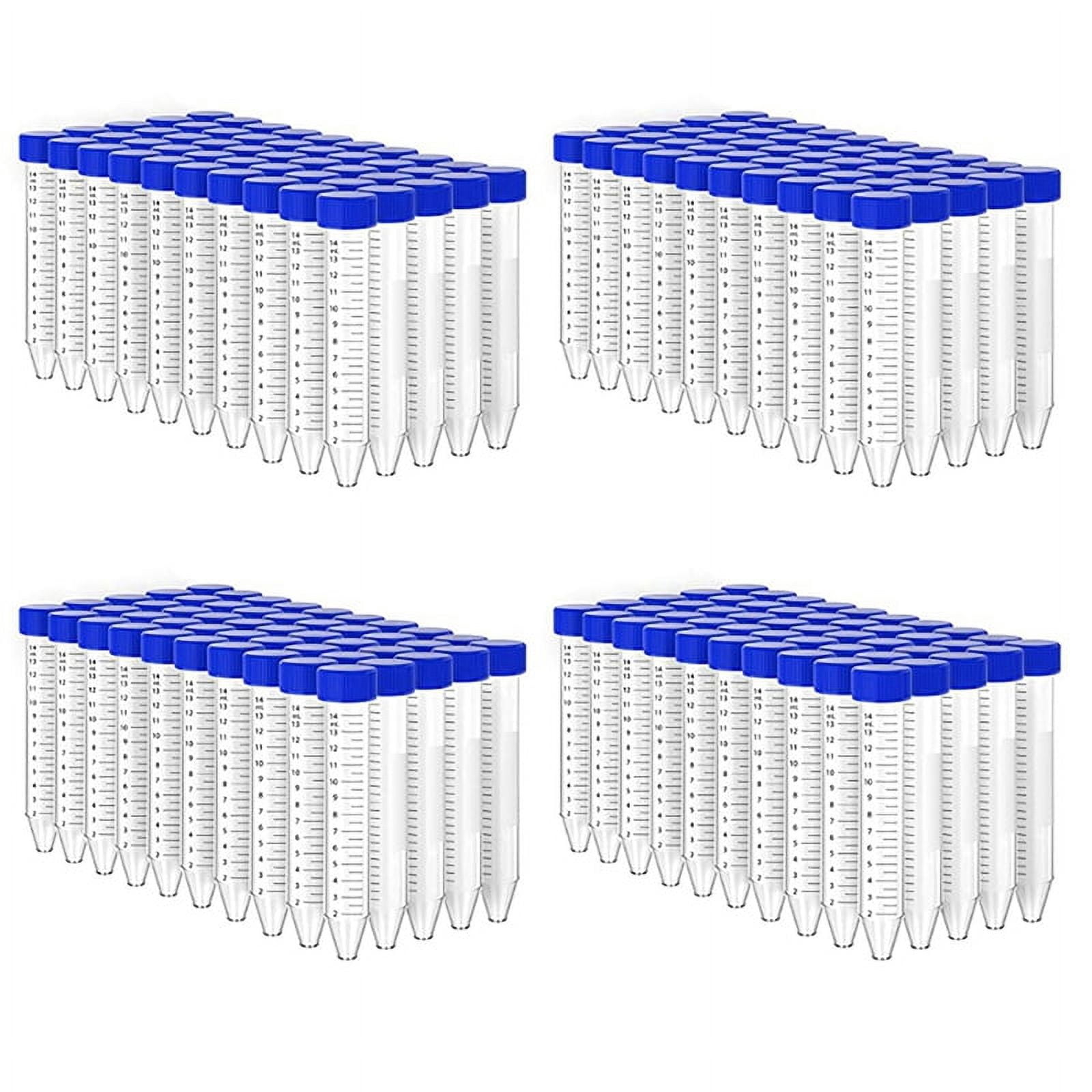 200Pcs Conical Centrifuge Tubes 15mL with Screw Caps, Graduated and ...