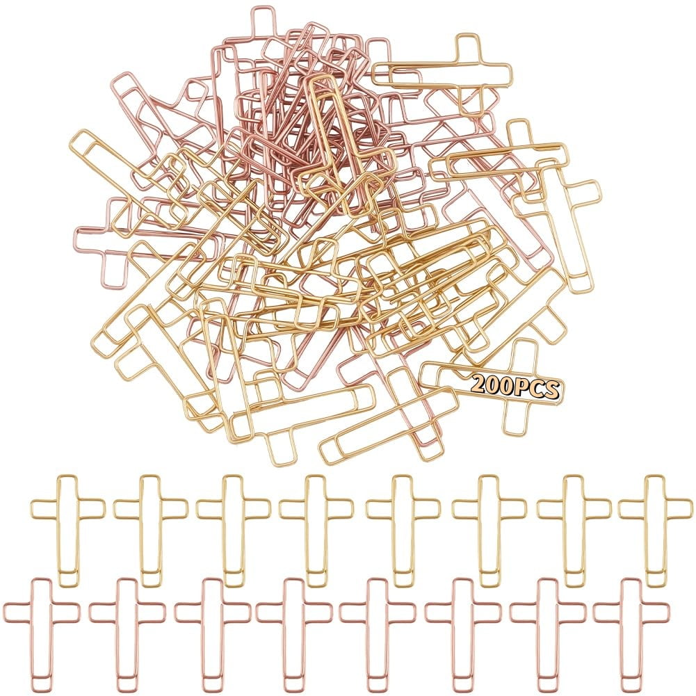 200Pcs Cross Paper Clips for Bible Binder Paperclips Clamps Iron ...