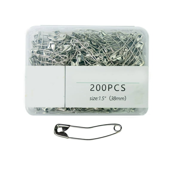 200Pcs Curved Safety Pin for Sewing and Craft Project 38MM or 51MM Rust ...