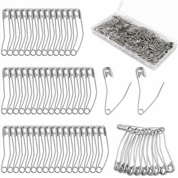 200Pcs Curved Safety Pins, 1.5 Inch Quilting Basting Pin Bent Safety ...