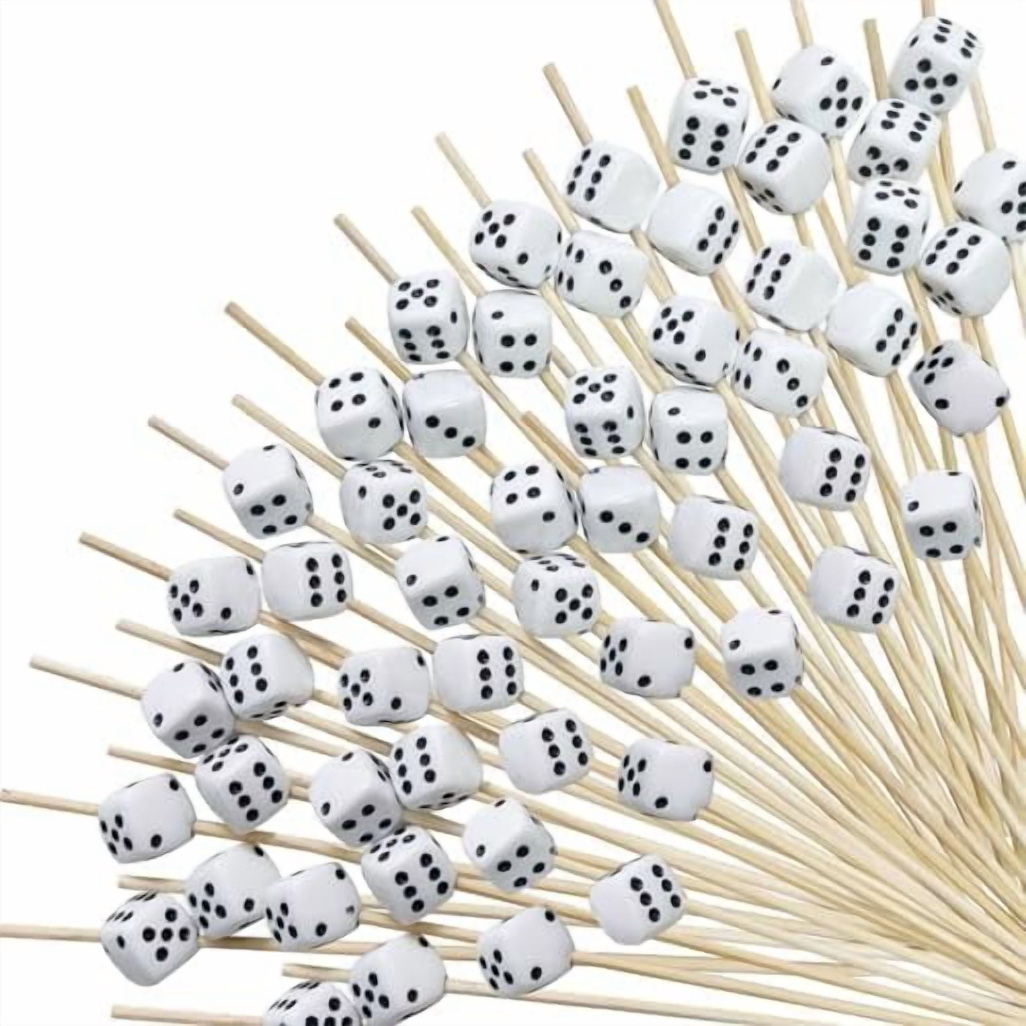 200Pcs Decorative Dice Cocktail Picks,4.7 Inch Casino Theme Party ...
