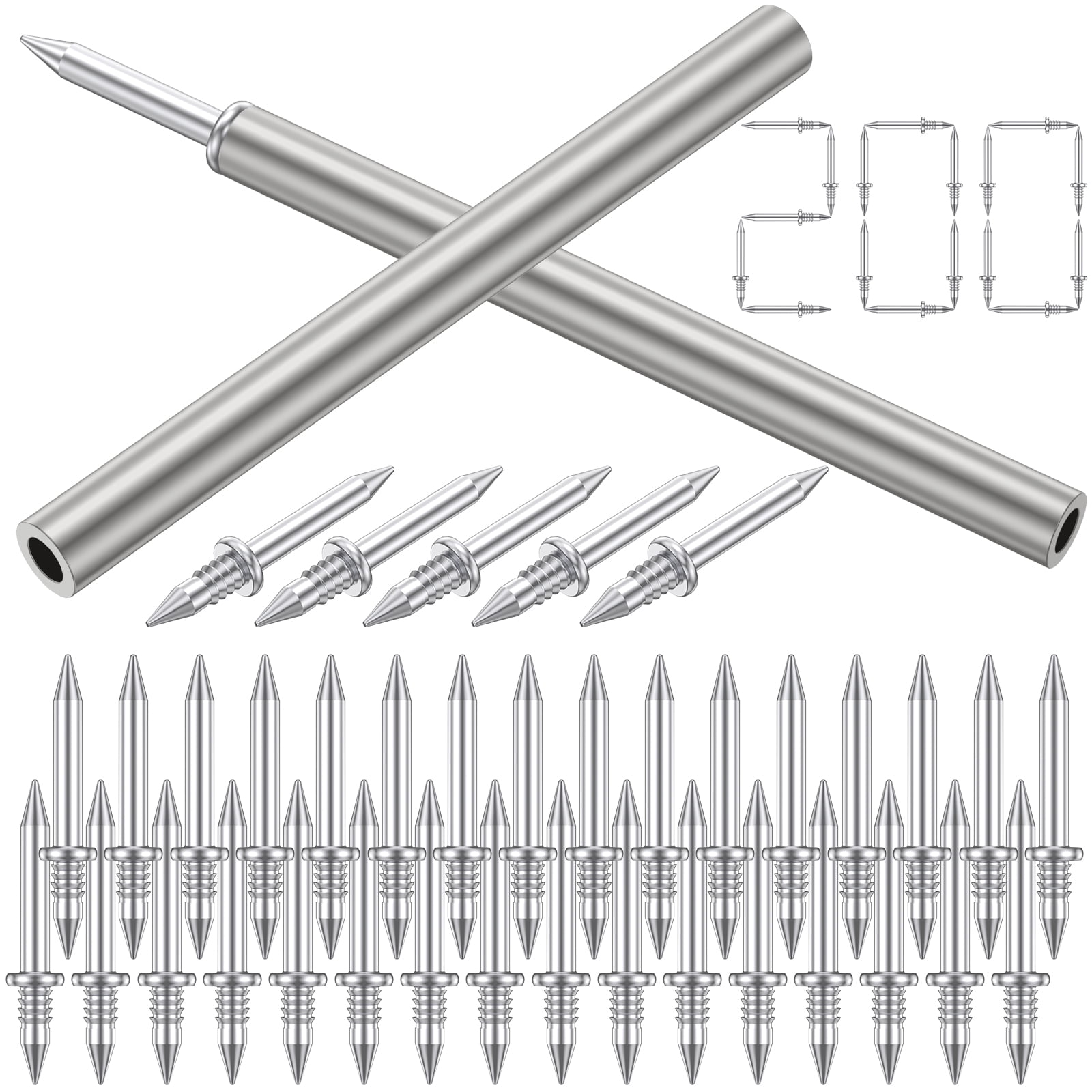 200Pcs Double-Head Skirting Thread Seamless Nail Metal Skirting Line ...