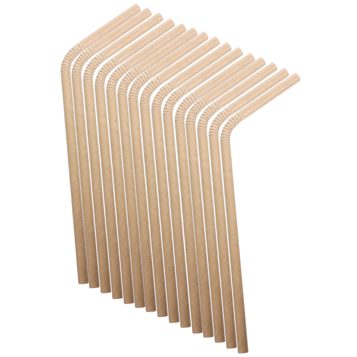200Pcs Eco-Friendly Kraft Paper Straws Bendable Drinking Straws Party ...