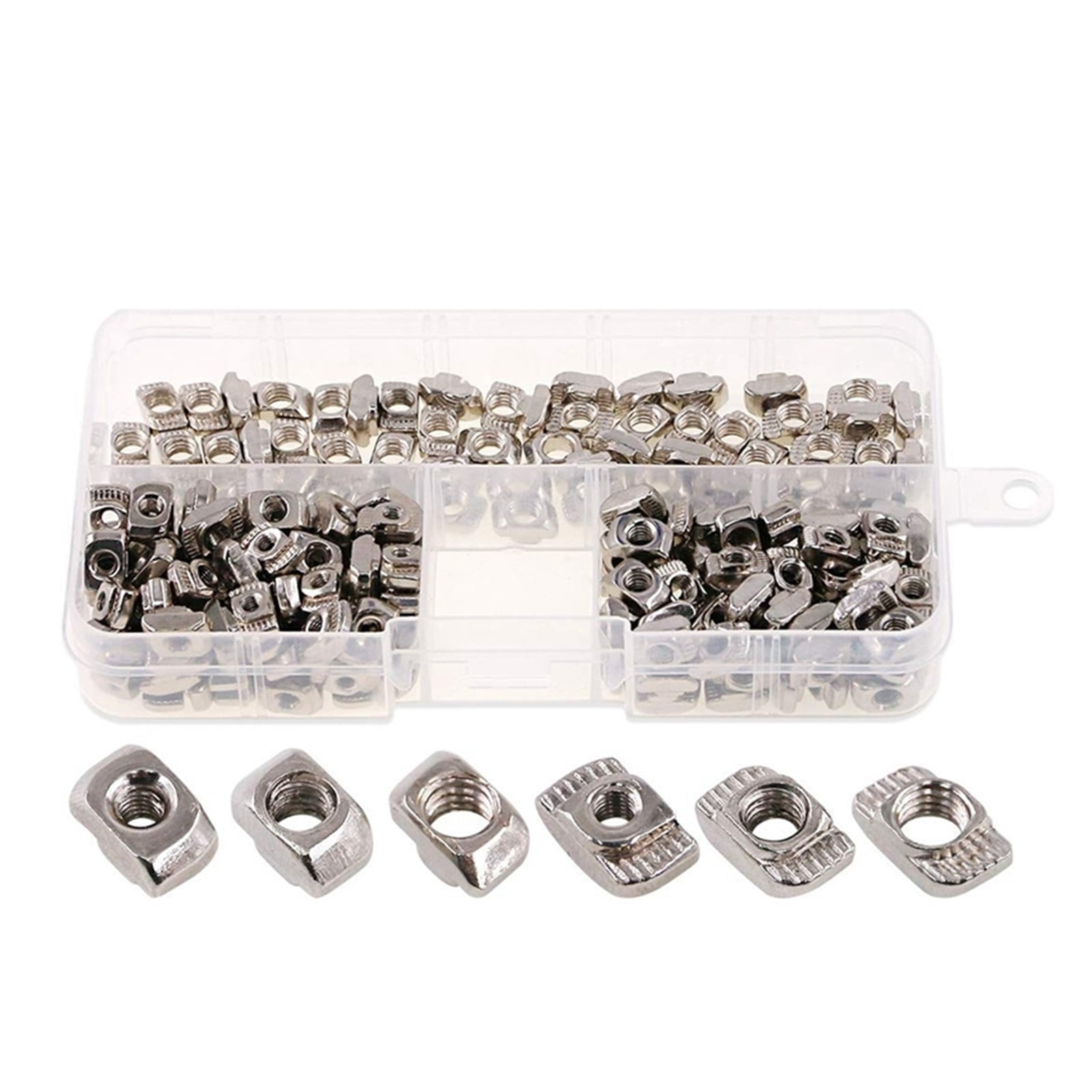 200Pcs European M3 M4 M5 T-Nut Slot Hammer Head Fastener Nut Assortment ...
