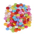 200Pcs Flower Buttons Colorful Vivid Colors Durable Plastic Wide ...