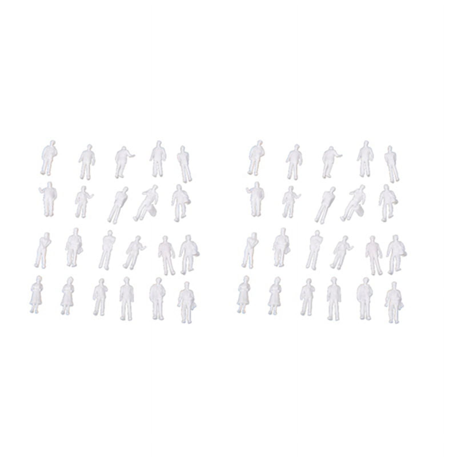 200Pcs HO Scale 1:100 White Model People Unpainted Train Figures ...
