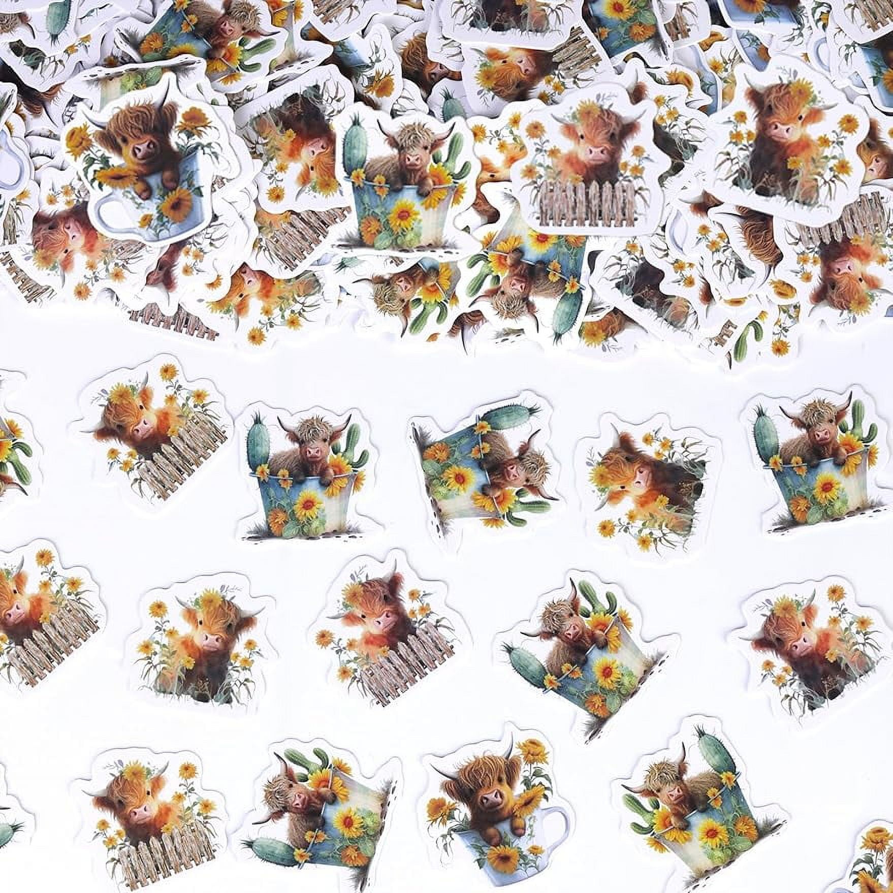 200Pcs Highland Cow Confetti, Highland Cow Birthday Decoration Double ...