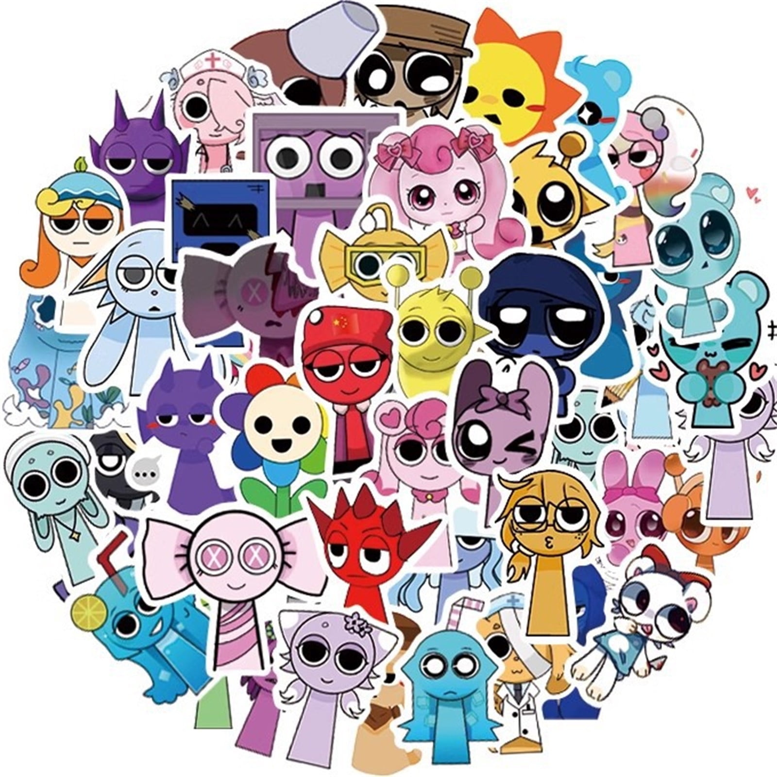 200Pcs Incredibox Sprunki Stickers, Sprunki Game Stickers, Sprunki ...
