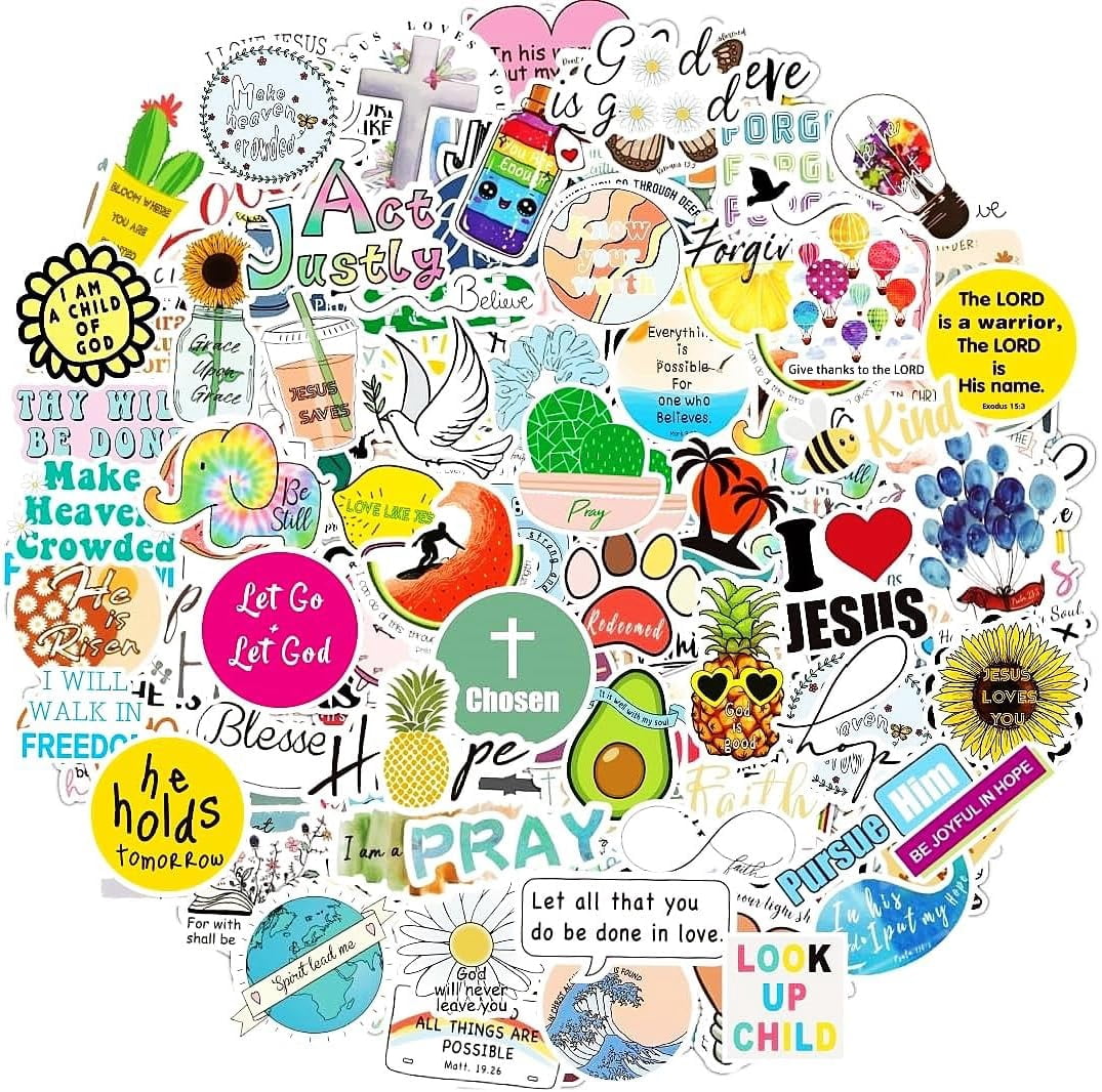 200Pcs Inspirational Christian Stickers for Vision Board Water Bottles ...