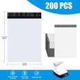 200Pcs Large Poly Mailers, 12 x 15.5 inch Waterproof and Tear-Proof ...