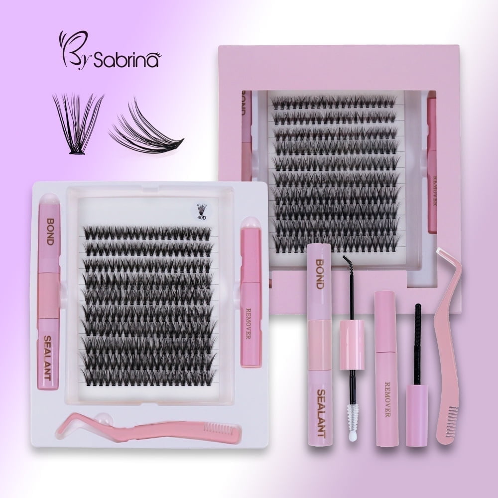 200Pcs Lash Cluster 40D C Curl Induvidual Lashes DIY Eyelash Extension ...