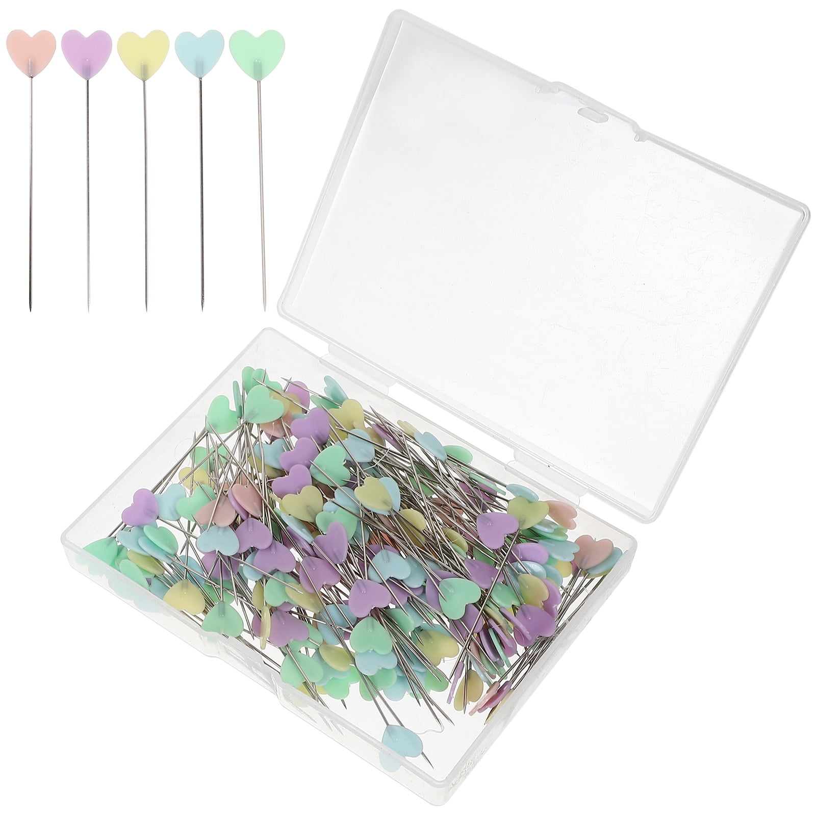 200Pcs Locating Pin for Sewing Colored Heart Head Locating Pin Fabric ...