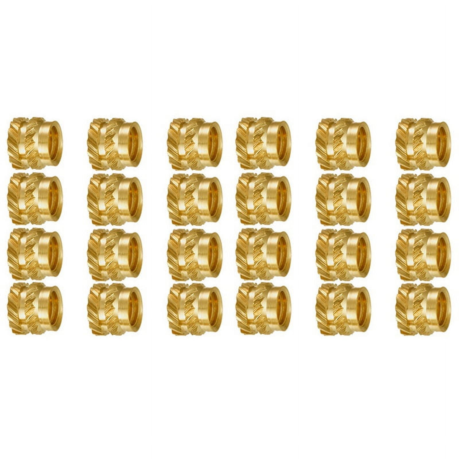 200Pcs M3 Thread Knurled Brass Threaded Heat Set Heat Insert Embedment ...
