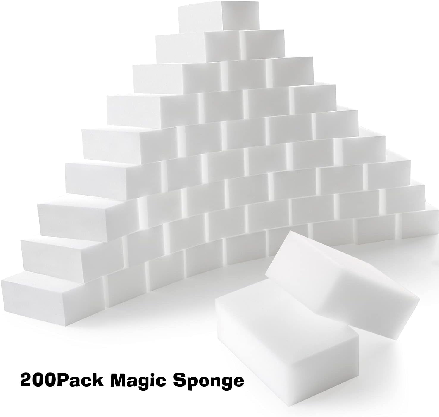200Pcs Magic Sponge Eraser, Melamine Sponges Foam Pads in Bulk, Multi ...