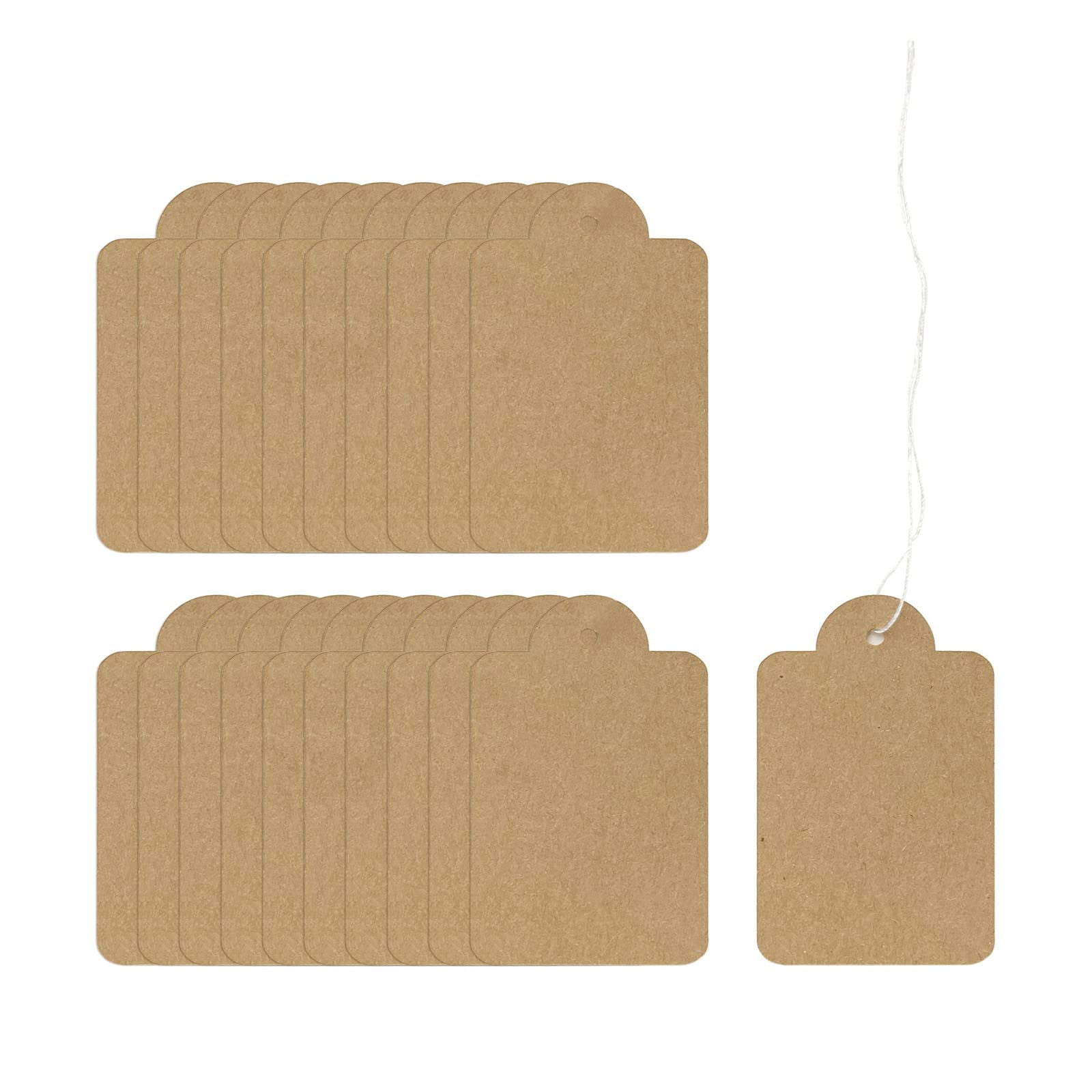 200Pcs Kraft Marking Tags, Kraft Price Labels with String, Writable ...