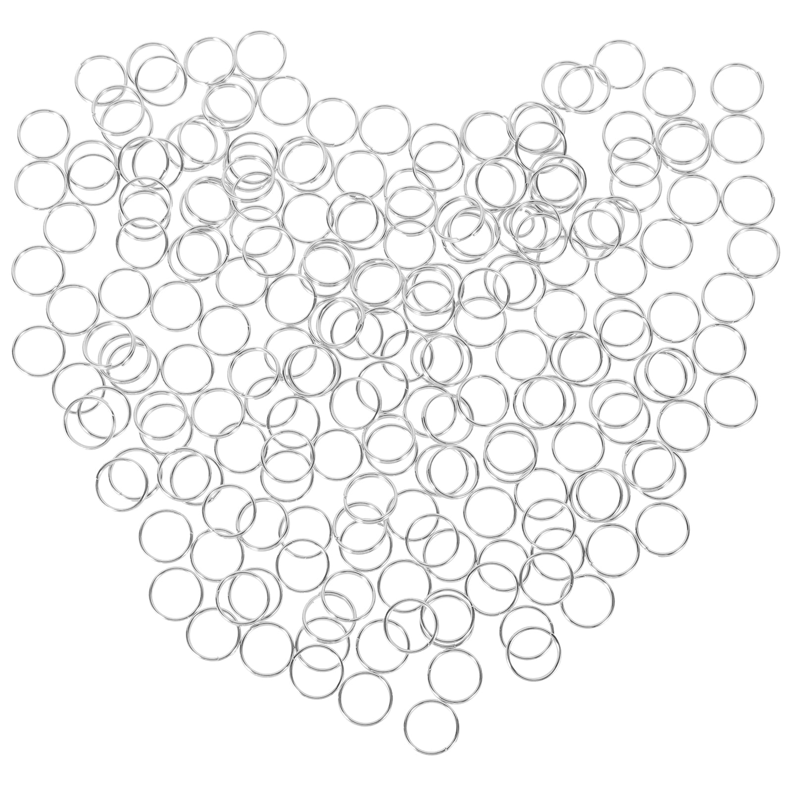 200Pcs Metal Split Rings Small Round Key Rings Metal Keychain Rings ...