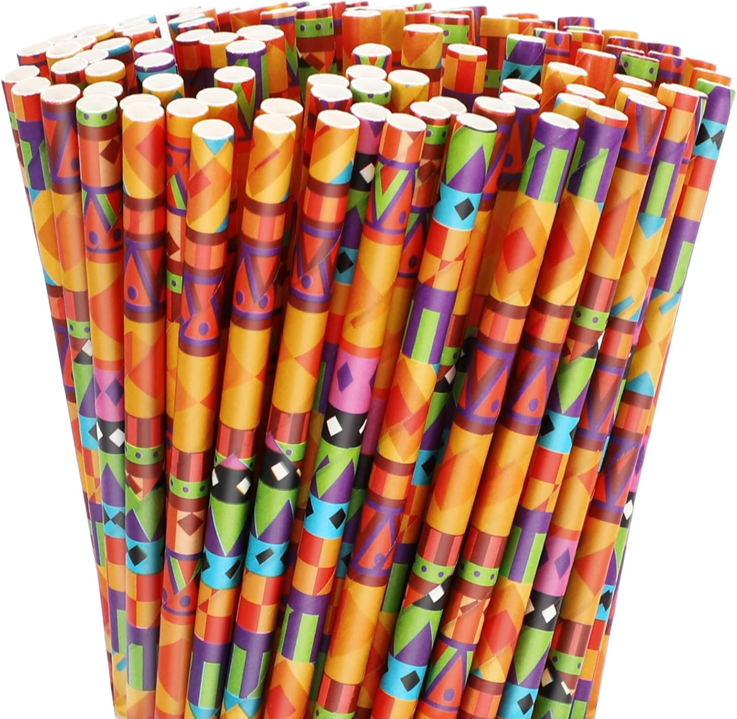 200Pcs Mexican Fiesta Paper Straws Mexico Cactus Drinking Straws Cinco ...