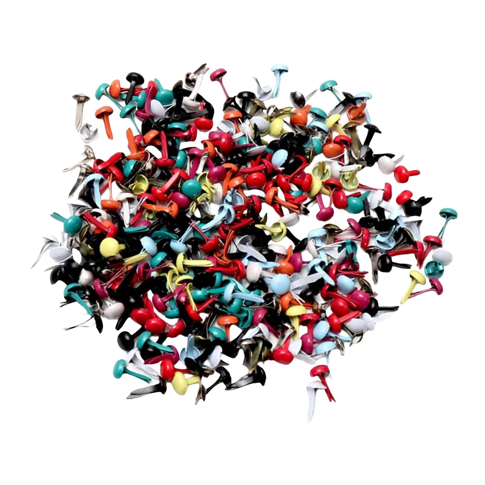 200Pcs Mini Brads Paper Fasteners Assorted Colors Decorative Iron ...