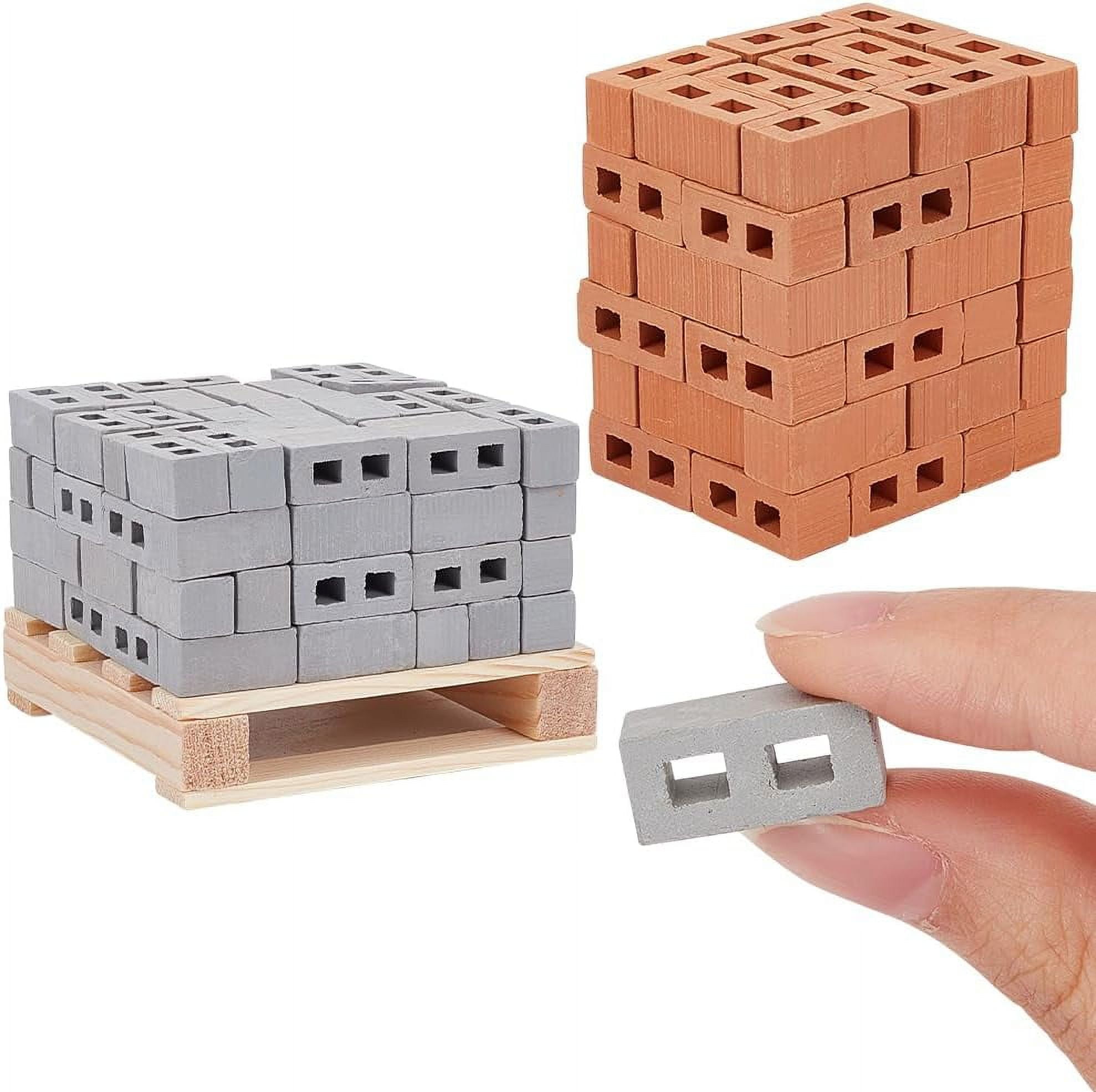 200Pcs Mini Cinder Blocks with 1Pc Wood Pallet Mini Bricks Miniature ...