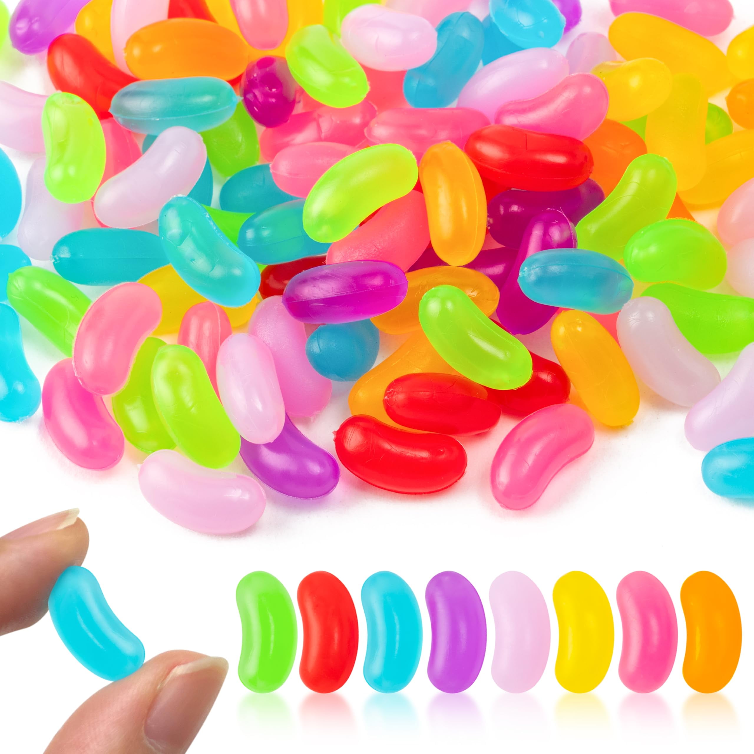 200Pcs Mini Fake Jelly Beans Easter Decor, Fake Candy Resin Charms ...